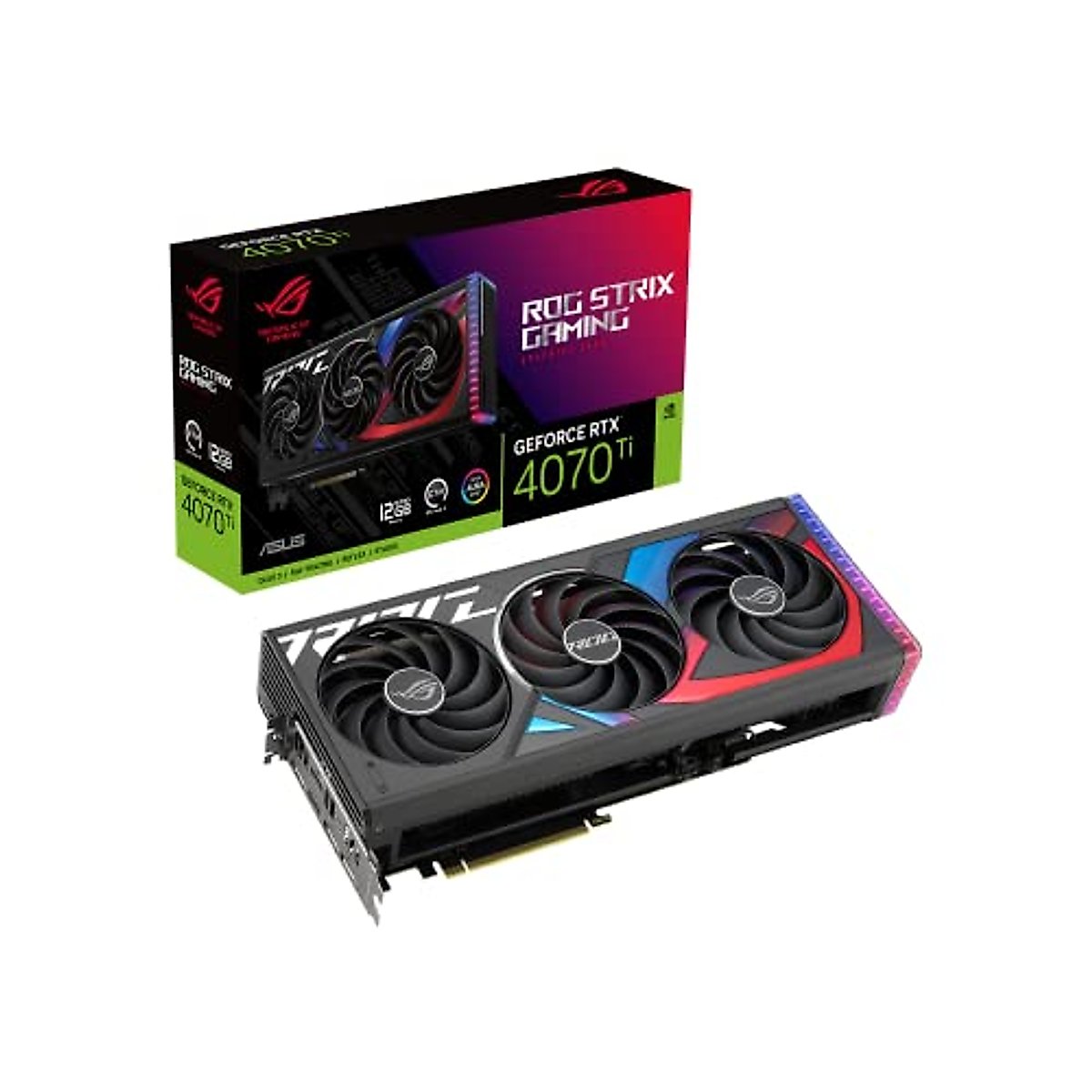 ASUS ROG Strix NVIDIA GeForce RTX™ 4070 Ti Gaming Graphics Card (PCIe 4.0, 12GB GDDR6X, HDMI 2.1a, DisplayPort 1.4a)
