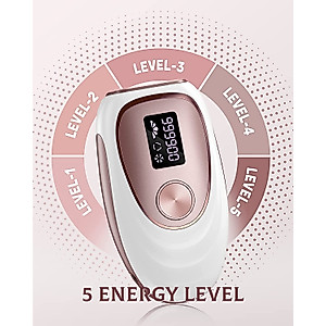 Laser Hair Removal With Cooling System, at-Home Permanent for Women and Men, IPL Painless Device on Armpits Back Legs Arms Face Bikini Line