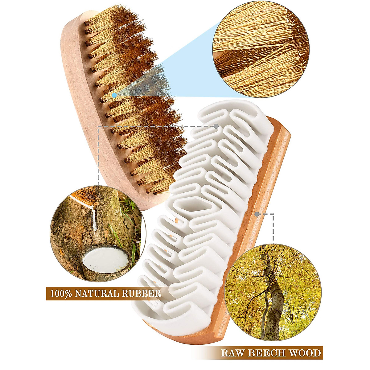 YoungJoy 4 Pcs Shoes Shine Dauber Suede Brush Nubuck Cleaner Crepe Applicators Suede Eraser Set(B)