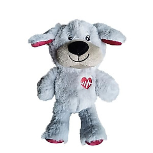 HonourHope Dog Heartbeat Toy for Anxiety Relief, Dog Soft Plush Toy Pet Calming Puppy Behavioral Training Aid Toy Pet Companion Pillow for Puppy Dog Cat Kitty Pets - Bear Box