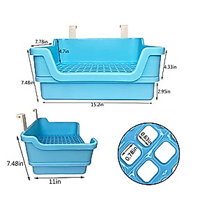 WEWAYKGJ Large Rabbit Litter Box Rabbit Potty Box Pet Corner Toilet Bunny Litter Pan Potty Trainer for Adult Rabbits,Adult Rats,Adult Chinchilla,Rex Rabbits, Ferrets, Adults Guinea Pigs