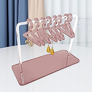 AMLESO Cute Earring Rack Holder Coat Hangers Stand Earring Closet Acrylic Earring Display Stand Earrings Organizer Ear Stud Holder