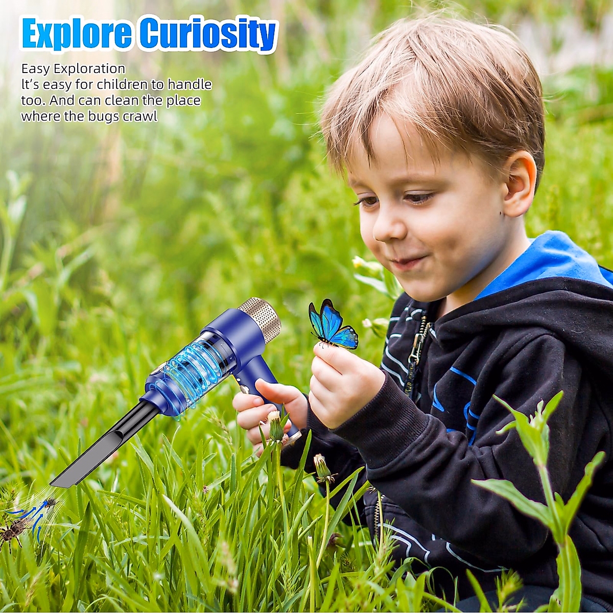 Bug Vacuum Catcher,Spider Killer Insect Catcher with LED Lights,Cordless Handheld Vacuum Cleaner for Car Bug Catcher Indoor with USB for Stink Bug,Moth,Spider Strong Suction Bug Sucker for Home,Office