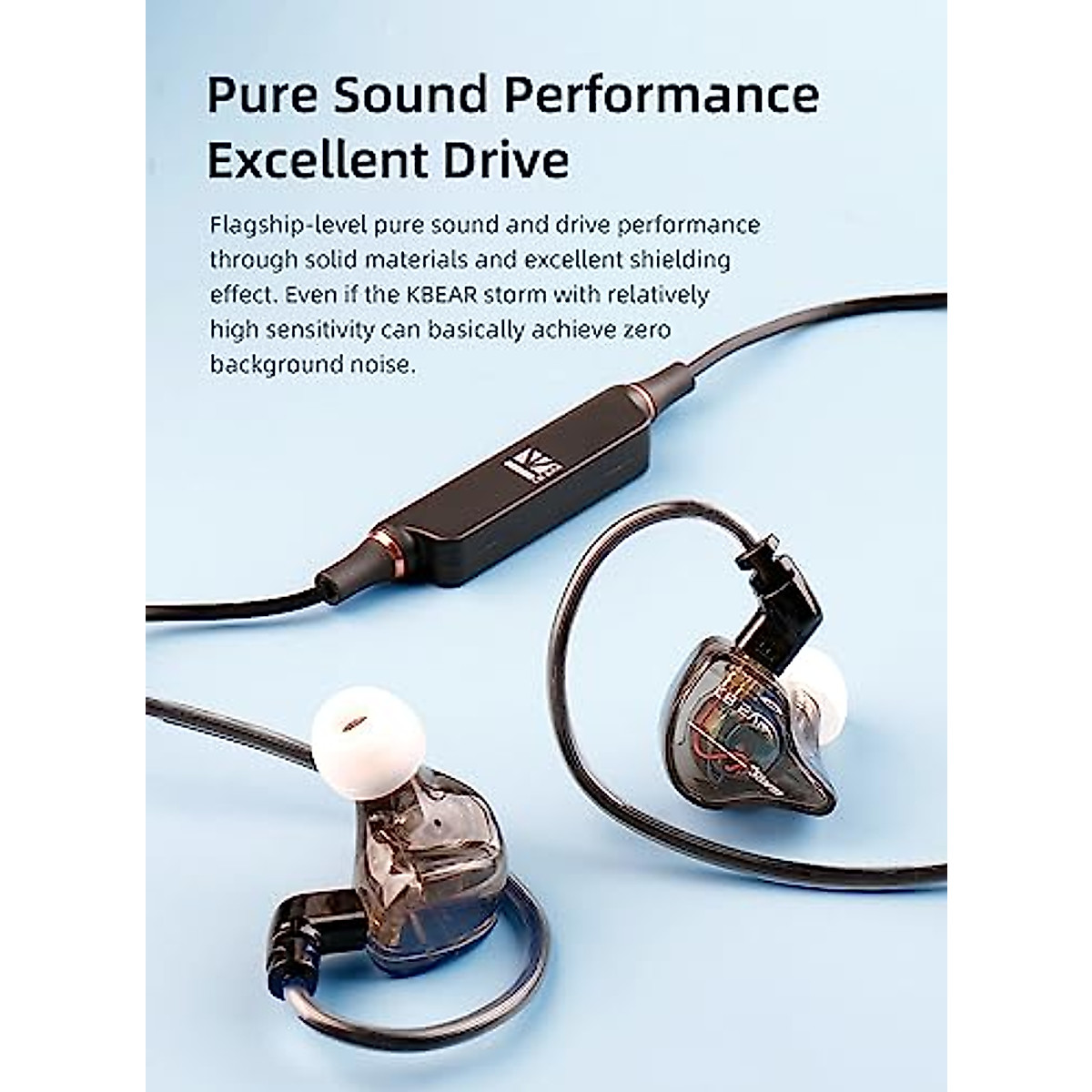 KBEAR BT5 Neckband Bluetooth Earphone IEM Cable with HD Mic,Type-C for ...