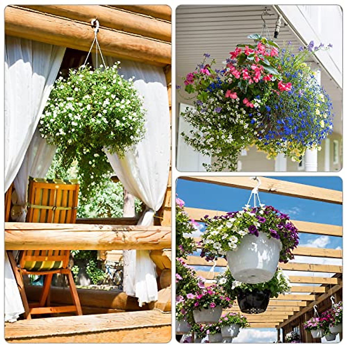 RELBRO 50 Pcs Screw Hooks, 1-1/4 Inch Bronze Cup Hooks Screw in Mug Hooks Metal Heavy Duty Screw Wood Wall Ceiling Hooks Plant Hooks Indoor Outdoor for Utensils Baskets Lights Wreaths