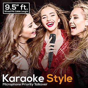 PYLE Portable Bluetooth PA Speaker System - 1200W Outdoor Bluetooth Speaker Portable PA System w/ Microphone In, Party Lights, MP3/USB SD Card Reader FM Radio, Rolling Wheels - Mic, Remote PPHP152SM