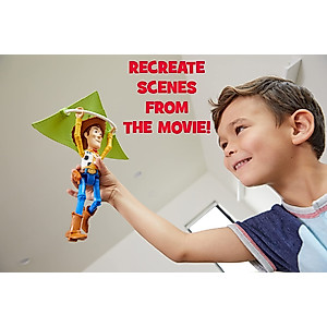 Toy Story 4 25th Anniversary Woody Figure in True to Movie Scale with Guitar, Lasso, Kite for Creative Play, Highly Posable, Collectible Adult and Kids Birthday Gift Ages 3 and Up