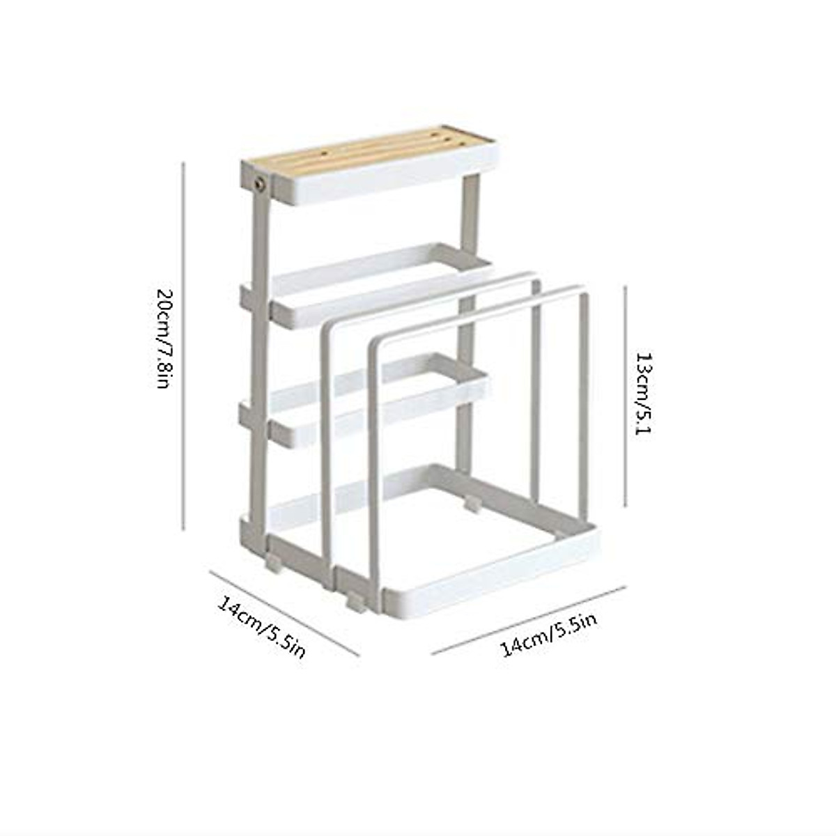 ZH1 Household Multifunctional Cutting Board Rack, Kitchen Storage Knife Rack, Bottom Non-Slip Design, Can Put Knives, Pot Covers, Cutting Boards.