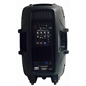 Alphasonik 15" Powered 2800W PRO DJ Amplified Loud Speaker Bluetooth USB SD Card AUX MP3 FM Radio PA System LED Ring Karaoke Mic Main Monitor, Band Church, Party, Guitar Amp, Home, BBQ w/Tripod Stand