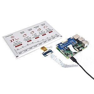 New 7.5 inch E-Ink Display e-Paper HAT (B) Three-Color Resolution 800×480 SPI Interface for Raspberry Pi 4 3 2 Zero W WH Jetson Nano @XYGStudy