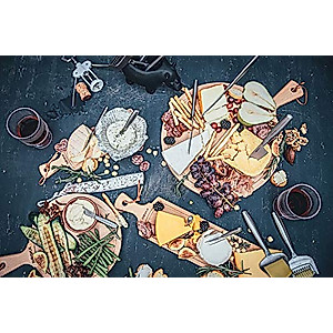 Boska Stainless Steel Cheese Knife - Copenhagen Nr.3 For All Types of Cheese - Multi-Functional Cheese Slicer - Handheld Slicer - Silver Non-Stick - Dishwasher Safe - For Kitchen Cooking