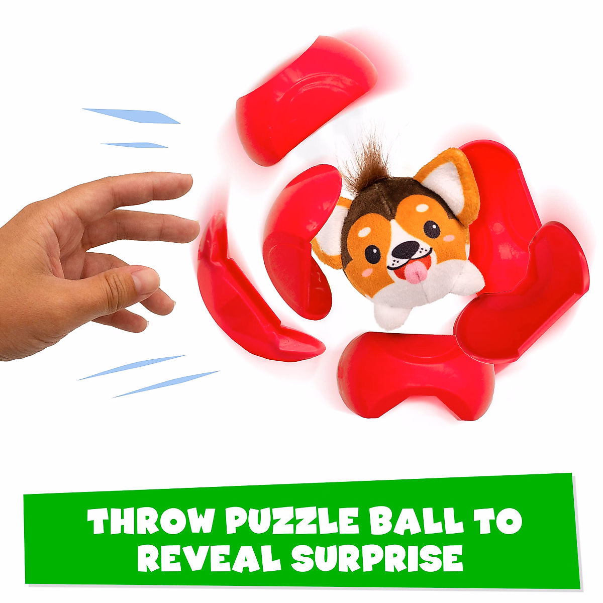 Plush Crush - Series 5 - Puzzle Ball (3-Pack), Surprise Collectible Character Bouncy Ball Plush Toy, Blind Bag by Scentco