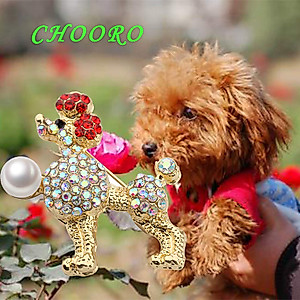 CHOORO Sigma Gamma Rho Sorority Brooch 1922 Sorority Mini Poodle Brooch Paraphernalia Gift Greek Sorority Necklace Bracelet Brooch (SGR-Mini poodle brooch)