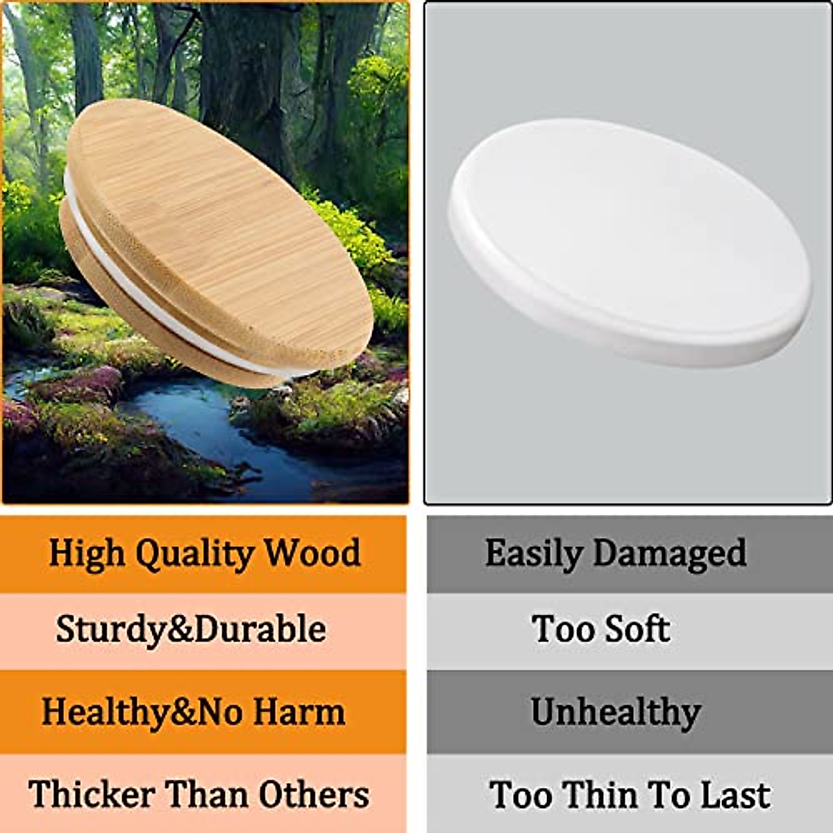 Set of 4 Glass Carafe Pitchers, Beverage Dispensers with Bamboo Lids, 35 OZ Clear Glass Pitcher for Mimosa Bar, Wine, Iced Tea, Lemonade, Milk and Juice