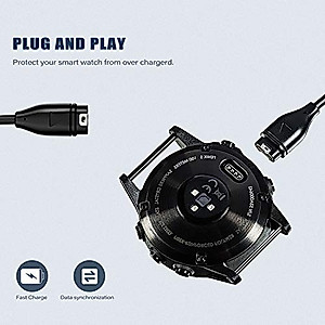 Mellbree 2-Pack Charging Cable Compatible for Garmin Watch, 3-Feet USB Charger Cable Data Transfer for Garmin Fenix 5 5 Plus 5X 5X Plus 5S 5S Plus 6 6X 6 Forerunner 935 Vivoactive 3 etc Charging Cord