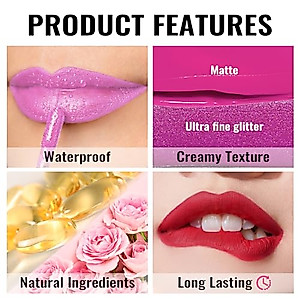 Oulac Red Matte Lipstick for Women, Classic Red Lip Stain Long Lasting Waterproof, No Transfer, Creamy High Pigmented Formula with Rose Oil, Vegan & Cruelty-Free, Classic Red M02
