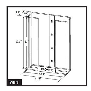 Tronex Triple Wall Mount Glove Dispenser Racks - 3 Wire Rack Holder for Disposable Gloves and Napkins - Durable Metal Organizer for Healthcare Industry (5)