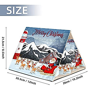 Y-DSIWX Guinea Pig Hideout House Bed, Christmas Santa Riding Sleigh Snow Lighthouse Mountain Rabbit Cave, Squirrel Chinchilla Hamster Hedgehog Nest Cage