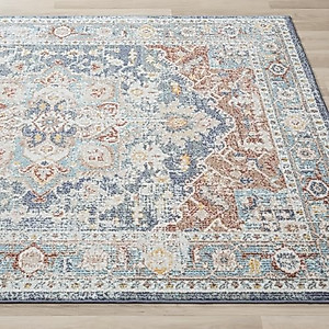 LUXE WEAVERS Pastel Floral Pattern Multi 8x10 Area Rug