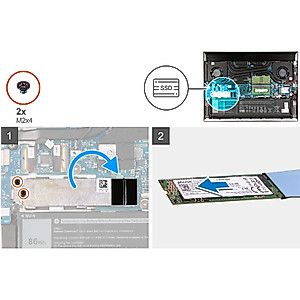 Deal4GO Slot 2 Second 2280 M.2 SSD Heatsink Cover Hard Drive Heat Shield 0KKCTR KKCTR for Dell G7 15 Gaming Laptop 7500 7700