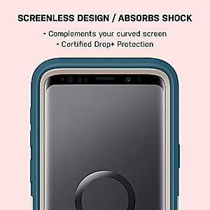 OtterBox Samsung Galaxy S9 Defender Series Case - BLACK, rugged & durable, with port protection, includes holster clip kickstand