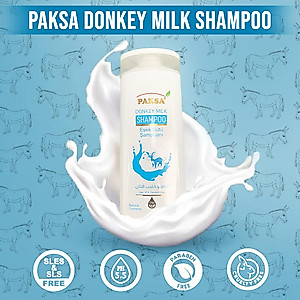 Paksa Donkey Milk Nourishing Shampoo | For Full and Healthy Hair | Makes Hair Voluminous and Fuller | Enriched with the Goodness of Jojoba Oil | Sulfate Free Natural Shampoo | Quantity 300ml