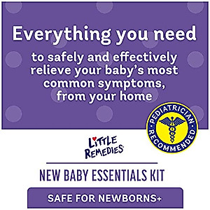 Little Remedies New Baby Essentials Kit, 6 Piece Kit for Baby's Nose and Tummy
