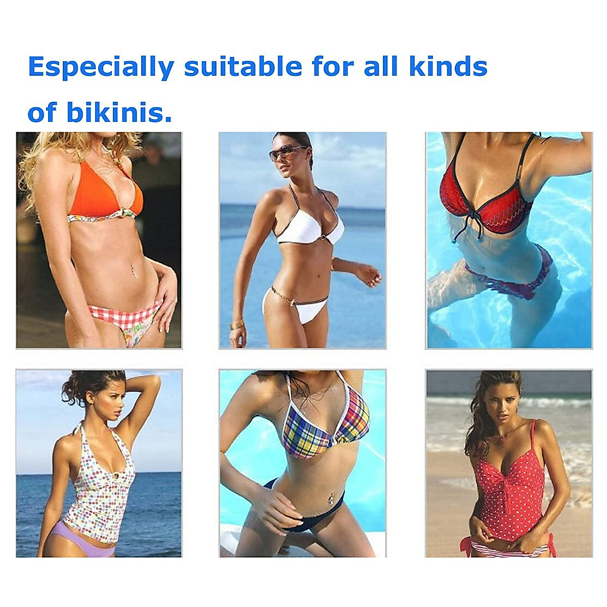 ericotry 1Pair Skin Silicone Bra Inserts Breast Chest Enhancers Push Up Booster Pads for Women Girls Underwear Swimsuits or Bikinis