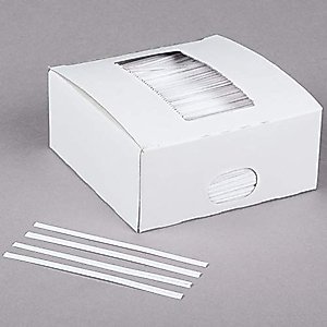 Oasis Supply, 2000 Piece 4" Laminated Paper Twist Ties, BULK with Dispenser Box (WHITE)