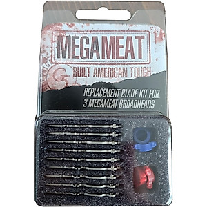 G5 Megameat Replacement Blade Kit | Durable Steel Sharp Replacement Blades for Megameat 100 Gr & 125 Gr Standard & Crossbow Broadheads