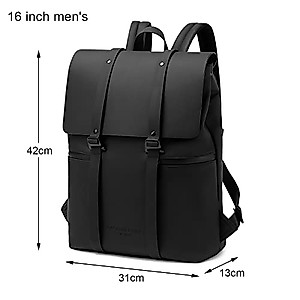 QIMIAOBABY Travel backpack laptop bag fashion casual backpack oversized business work computer bag school college school bag unisex (16 inch black with black)