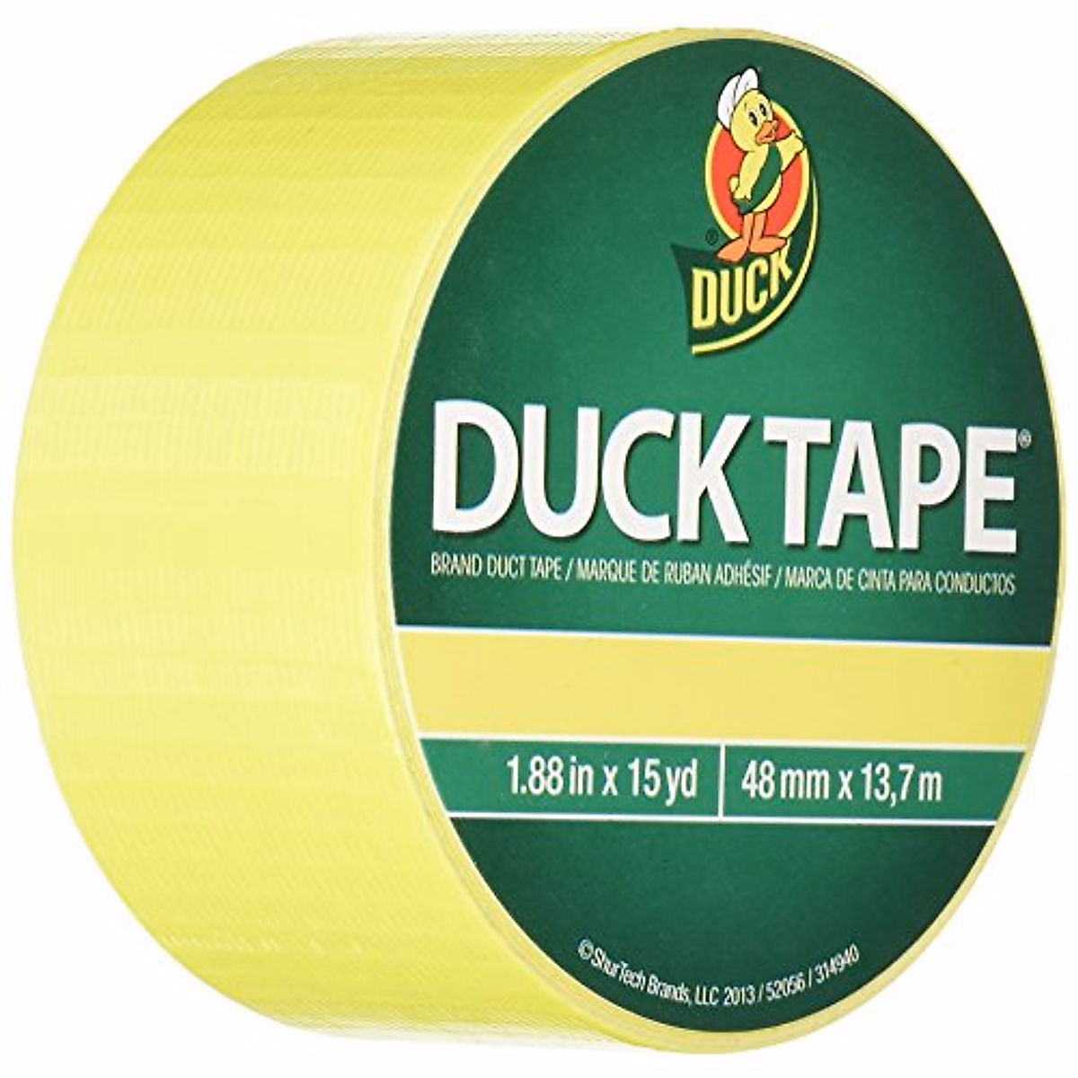 Duck - 1061070 Tape Colored Duct Tape, 1.88 in x 15 yd, Neon Yellow - 404015