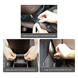 ZXZMZT Car Net Pocket Handbag Holder, Car Purse Holder Between Seats Front, Between Seats car Organizer, Accessory Organizer,Backseat Organizer Storage for Car Front Seat. (Black, 4.5inch)