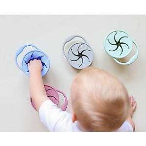 otterlove Collapsable Silicone Snack Container with Attachable Lid | 100% Pure LFGB Platinum Silicone with No Fillers | Snack Cup (2 Pack - Sage & Very Peri)