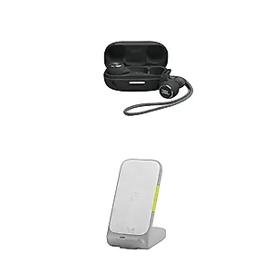 JBL Reflect Aero TWS (Black) and InfinityLab InstantStation Wireless Stand 33W PD USB-C and USB-A Compact Fast Charging Wireless Charger (White)