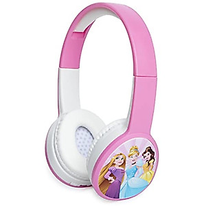1616 Holdings Disney Princess Bluetooth Kid-Safe Wireless Headphones - Volume Limiting, Multicolor