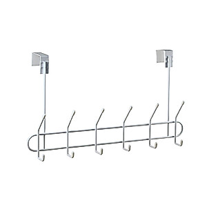 Spectrum Diversified Over the Door Coat Rack, 6-Hook, White