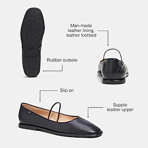 Coach Women's Emilia Mary Jane Flat, Black, 7