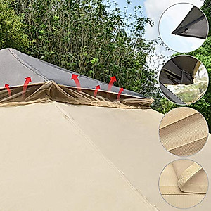 Yescom All-in-1 11x11ft Pop-Up Gazebo Tent with Mesh Sidewall Carry Bag Sunshading Shelter for Outdoor Yard Garden Patio
