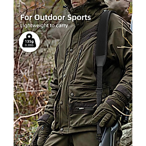 EZshoot Two Point Sling with Swivels, Comfortable Neoprene Padded, Length Adjustable Rifle Sling for Outdoors Black