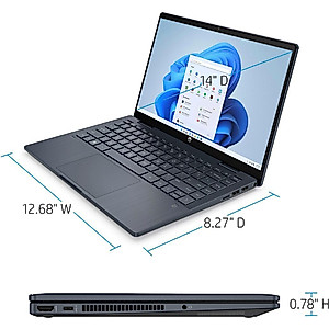 HP Pavilion X360 2-in-1 Touch Laptop for Business & Student, 14" FHD IPS, 12th Gen Intel 6-Core i3-1215U (Beat i7-1165G7), 8GB RAM, 512GB PCIe SSD, Webcam, USB-C, HDMI, Wi-Fi, Win 11 Pro, Space Blue