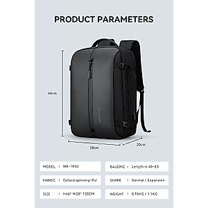Laptop Backpack, 15.6" Work Backpack Travel Backpack Waterproof with USB Charging Port, 15.6" Laptop Business Backpack, 25L Men's Women's Travel Gift, Black