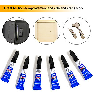 BAZIC Super Glue 3g/0.10 Oz., Small Tube Clear Adhesive Fluid Liquid Bonding for Office & Home Improvement (6/Pack), 1-Pack