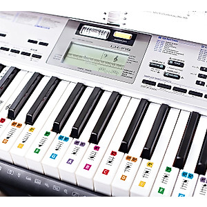 Best Reusable Large Color Piano Key Note Keyboard Stickers for Adults & Children’s, FREE E-BOOK, Great for Beginners Sheet Music Book, Teacher Recommended to Learn to Play Faster