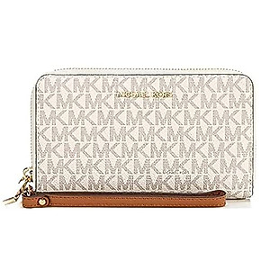Large Logo and Leather Wristlet