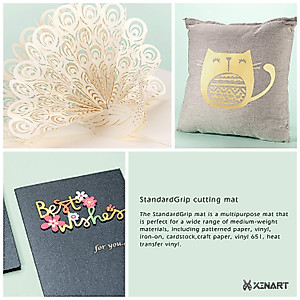 Xinart Cutting Mat for Cricut Joy(4.5x6.5 Inch, 3 Mats) StandardGrip Adhesive Green Cutting Mats Compatible with Cricut Joy