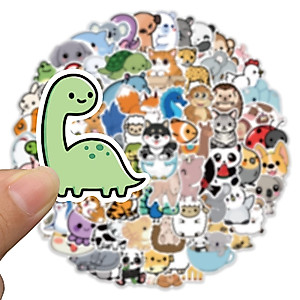 Cute Animal Stickers Pack- 100PCS Colorful Waterproof Stickers for Water Bottles, Laptop, Phone
