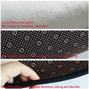 Dsopoy Round Area Rug for Living Room Blue Non-Slip Marble Circle Area Rug Modern Abstract Ocean Waves Throw Rugs Soft Washable Floor Mats