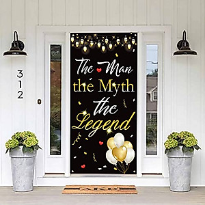 Labakita The Man The Myth The Legend Door Banner, Men's Birthday Decorations for Door, Happy Birthday Dad Banner, Happy Birthday Banner for Men
