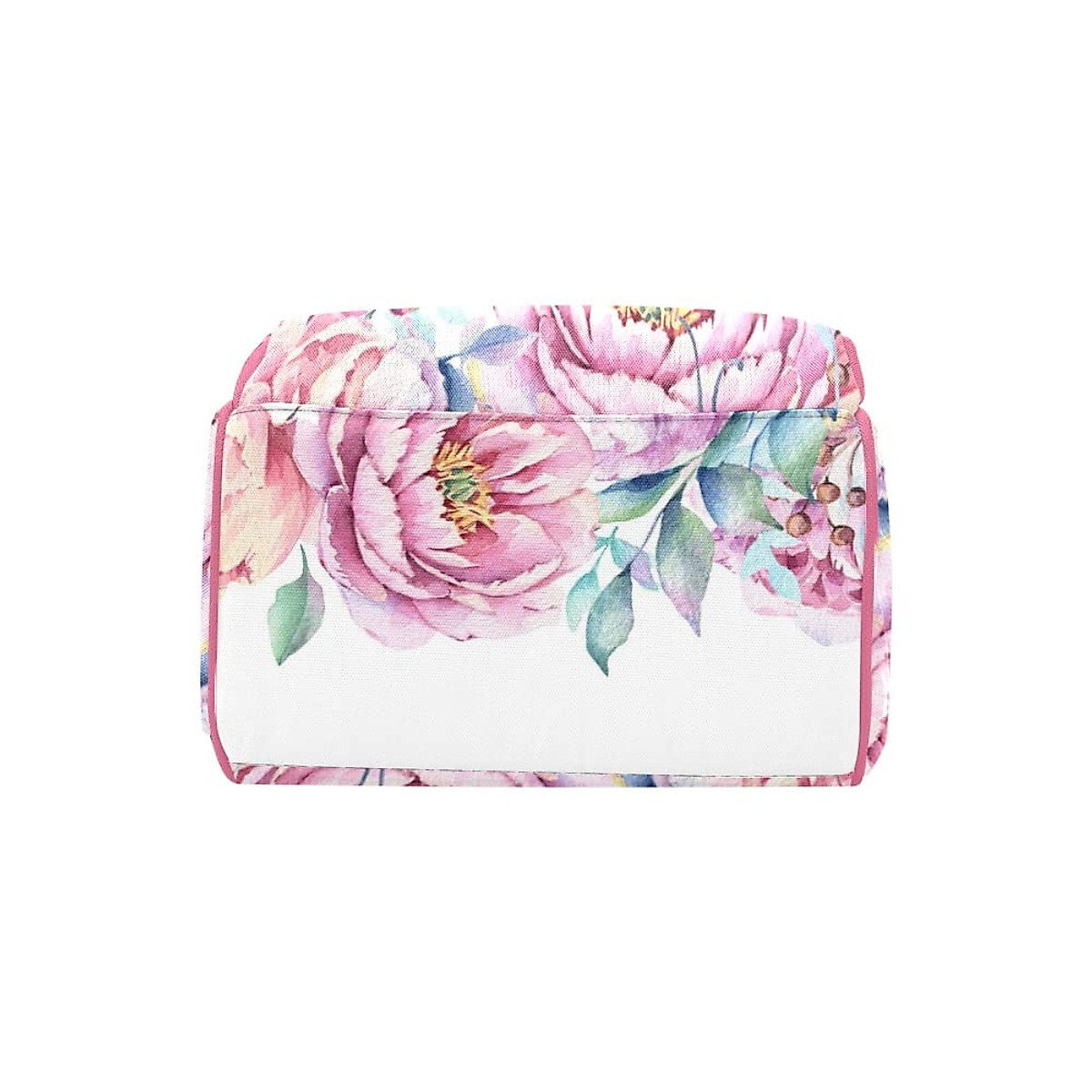 Art Watercolor Flower Leaves Diaper Bags Backpack with Name Personalized Baby Bag Travel Tote Bag Gifts for Mom Girl